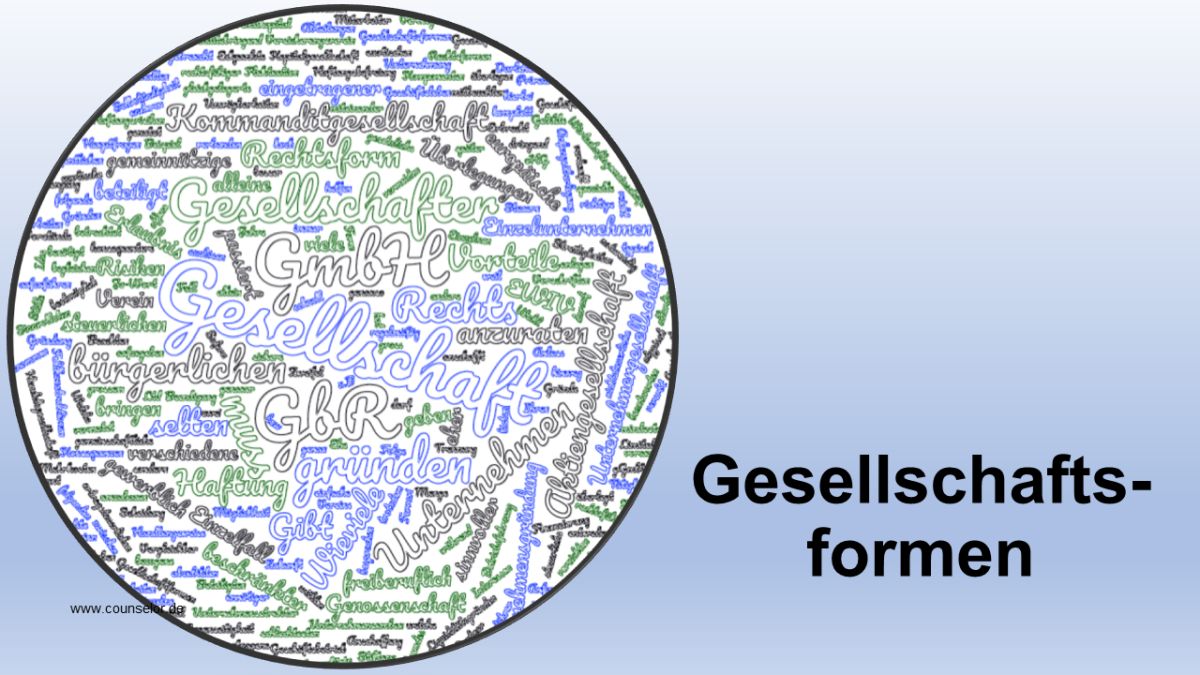 Gesellschaftsformen GmbH Steuern und andere Unternehmensform